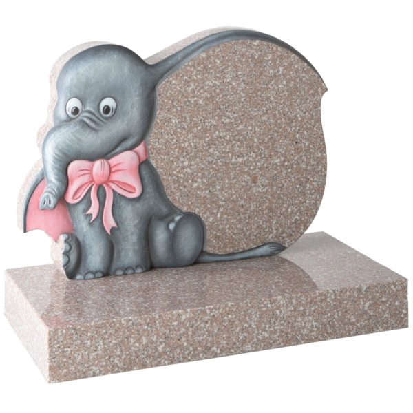 Cartoon Elephant Design - Art Craft Headstones & Memorials